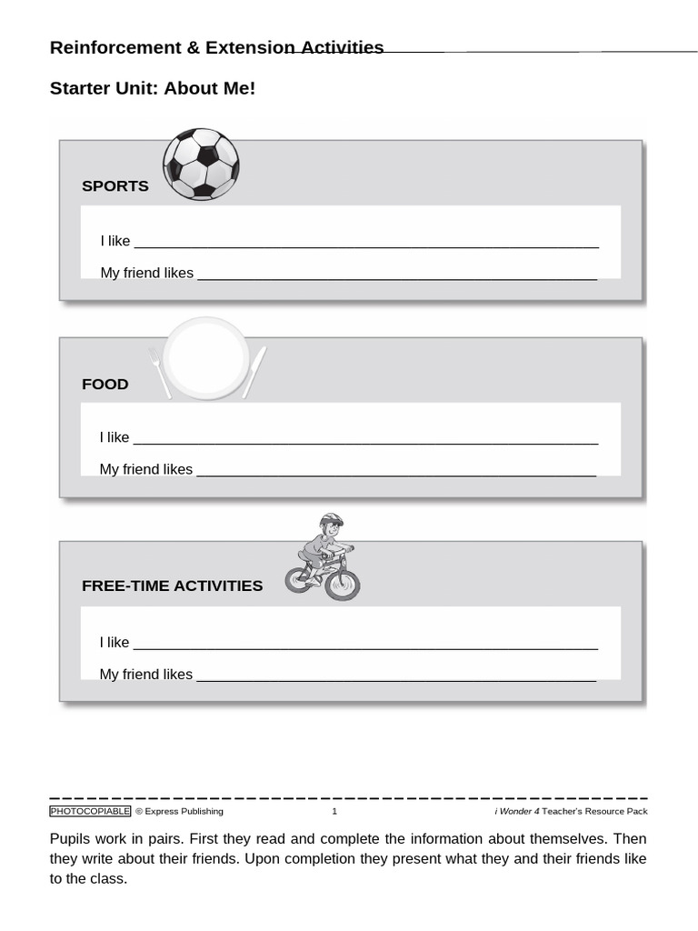 Reinforcement Activities for Kids | PDF | Predation