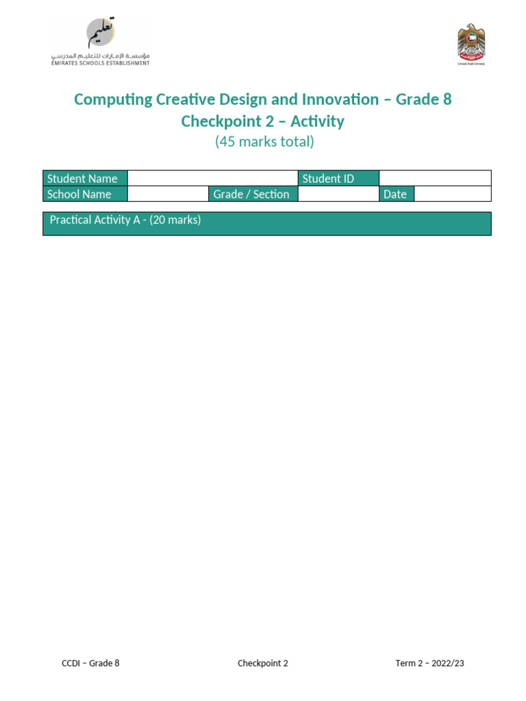 CCDI - G8 - CP2 - Term 2-) - Student Version | PDF