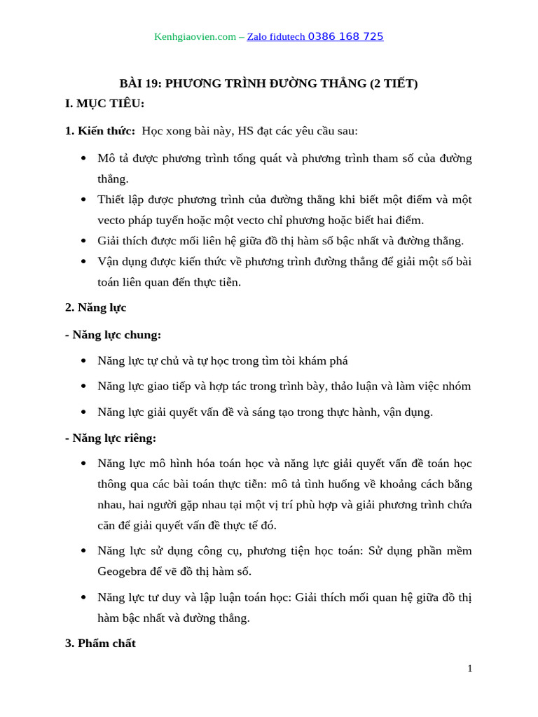 Kenhgiaovien b19 PT Duong Thang | PDF
