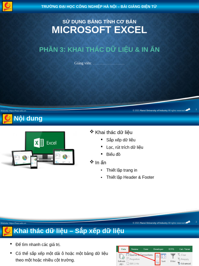 Excel Slide Bai9 | PDF