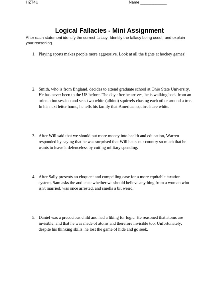 Logical Fallacies | PDF