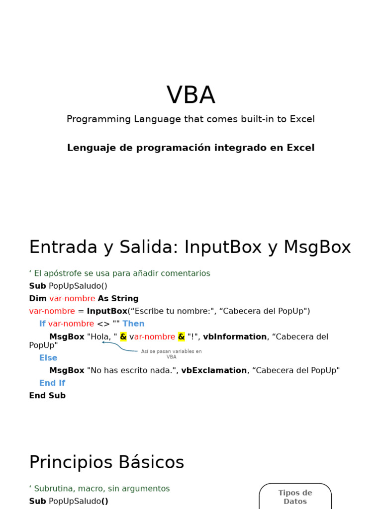 Funciones CBool y CLng en VBA | PDF | Cadena (informática) | Tipo de datos