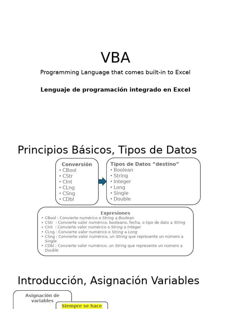 VBA Lu Clase 4 | PDF | Programa de computadora | Programación