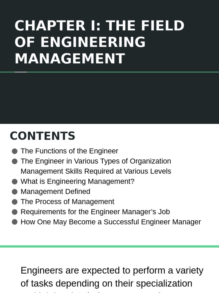 Engineering Management | PDF | Engineer | Engineering
