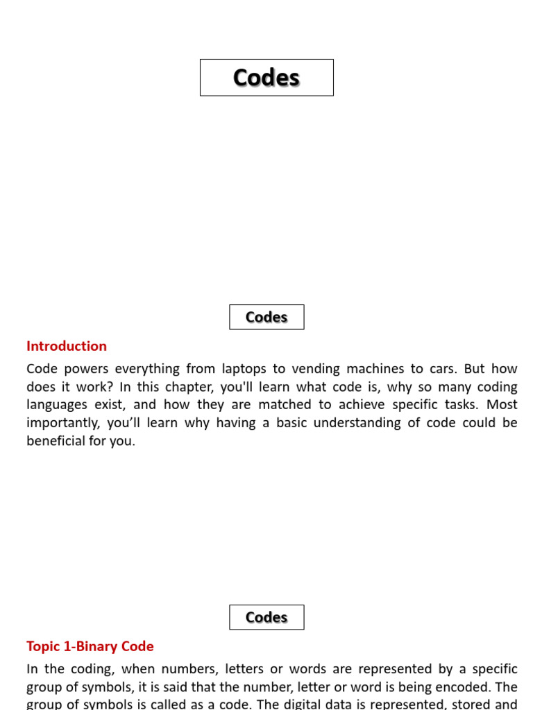Lesson-6-Codes | PDF | Binary Coded Decimal | Integer (Computer Science)