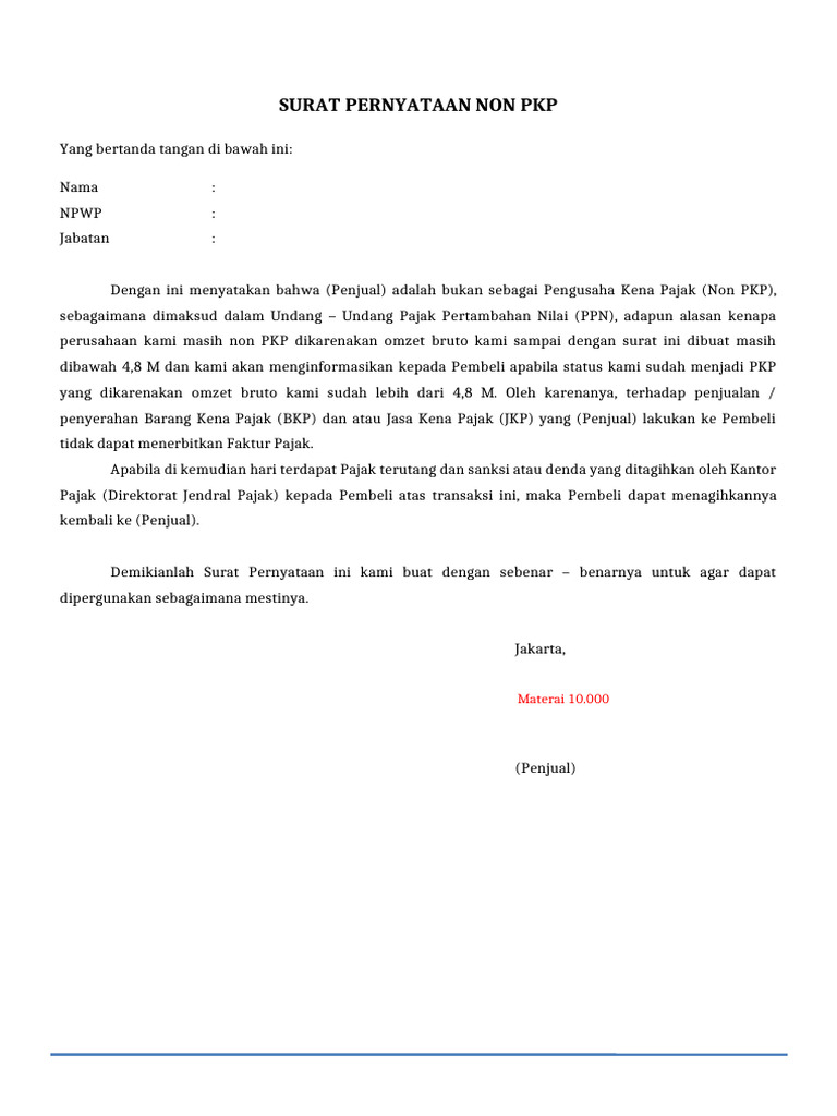 surat-pernyataan-non-pkp | PDF