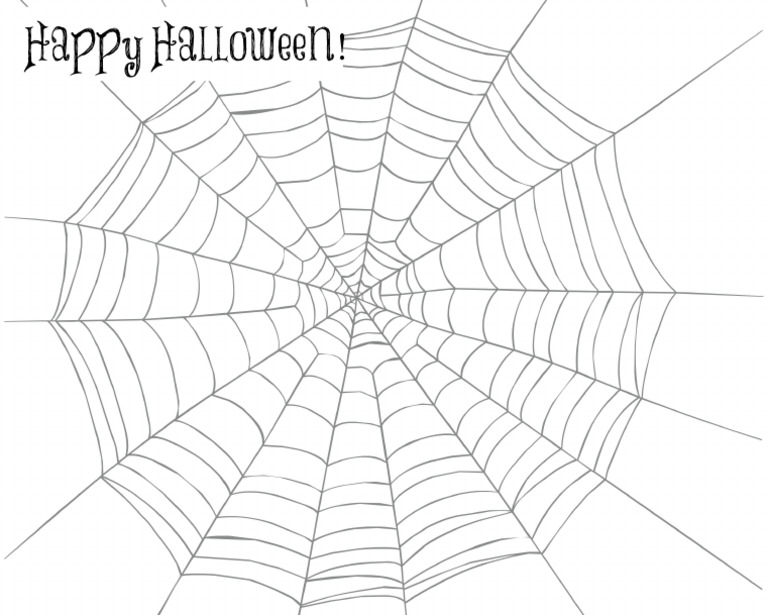 Free Printable Spider Web - JPG | PDF