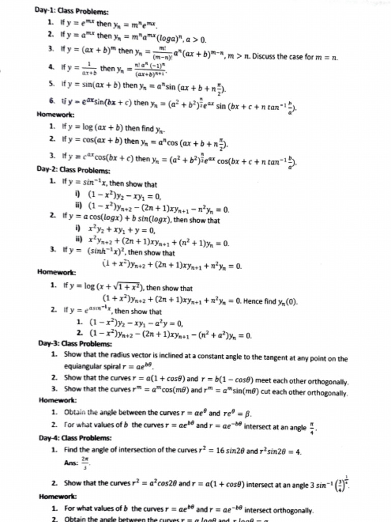 Problem Set 1 for MA1101 | PDF