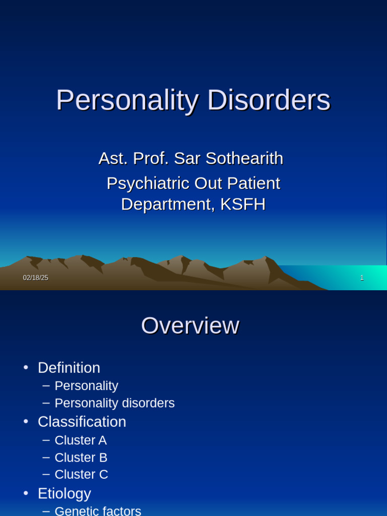 Personality Disorders | PDF | Personality Disorder | Borderline ...