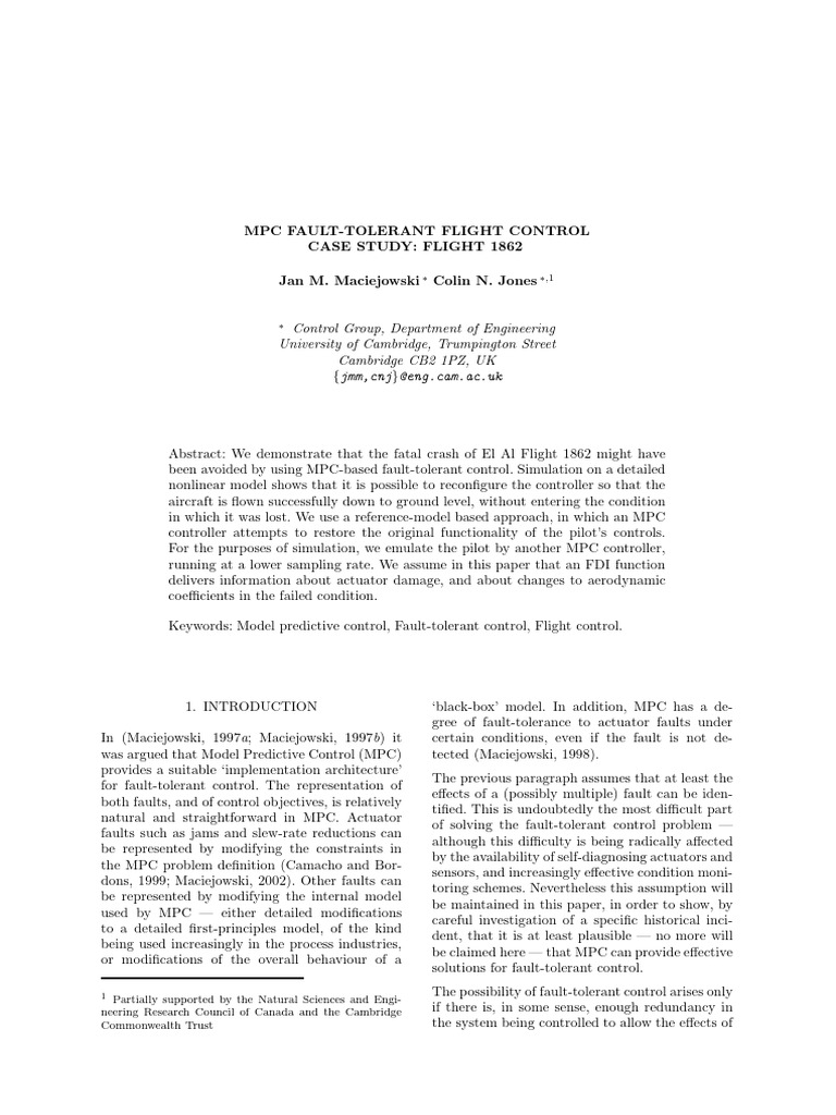 El AL 1862 | PDF | Fault Tolerance | Simulation
