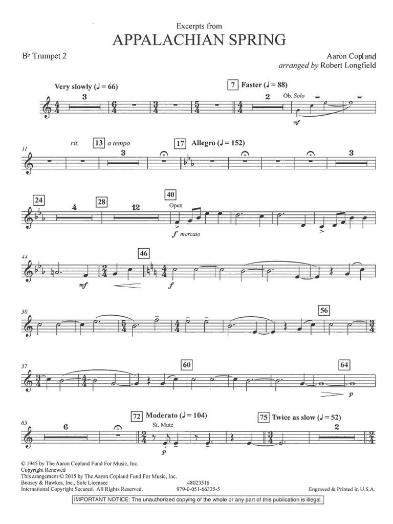 15 Trumpet 2 Appalachian Spring | PDF