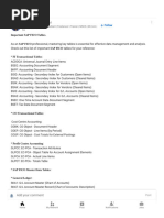 Finding SAP Transaction Codes Easily | PDF
