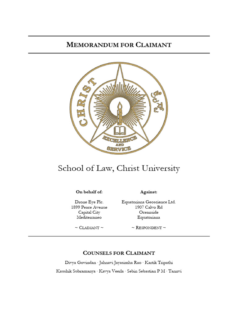 CHRIST_Claimant_Memorandum | PDF | Arbitration