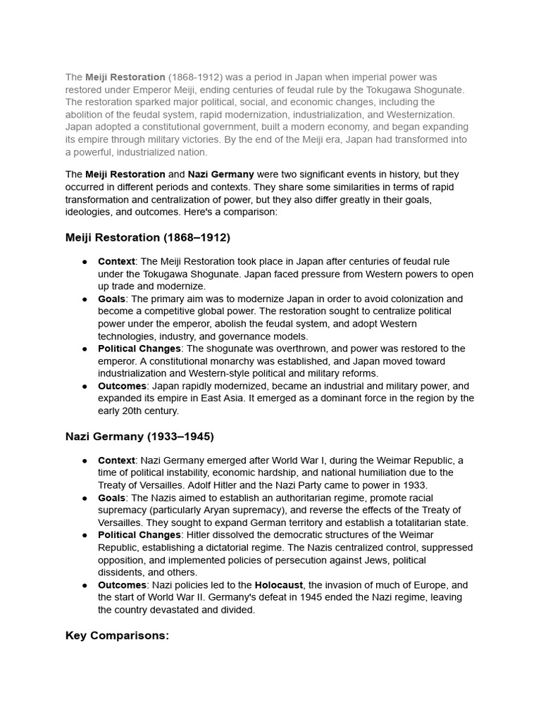Meiji Restoration | PDF | Nazi Germany | Nazi Party