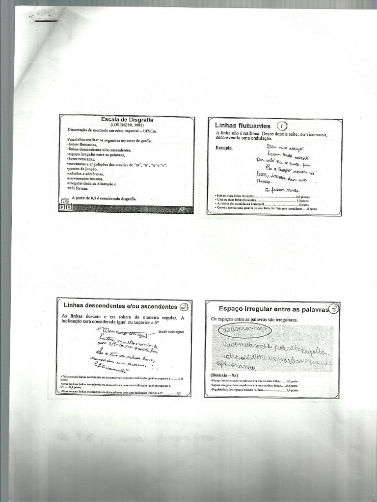 Escala de Disgrafia | PDF