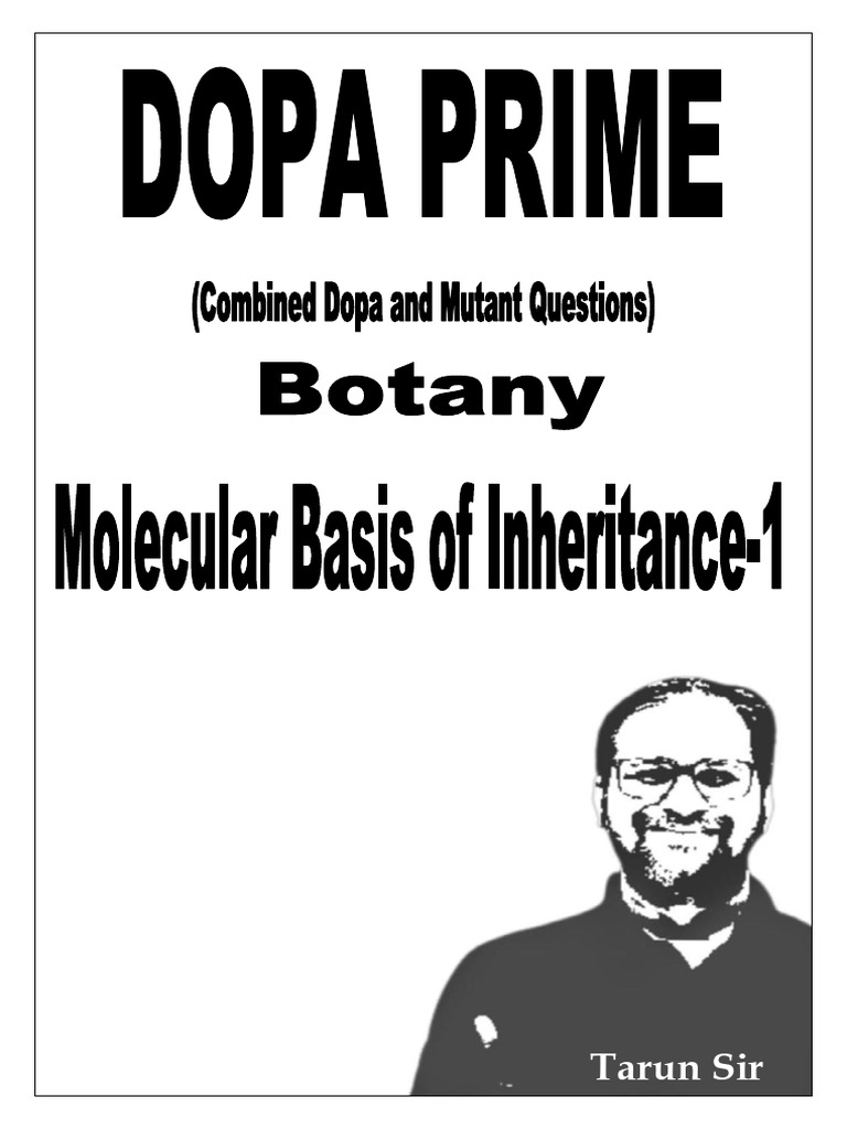 Molecular Basis of Inheritance Neet Question | PDF | Nucleotides | Dna