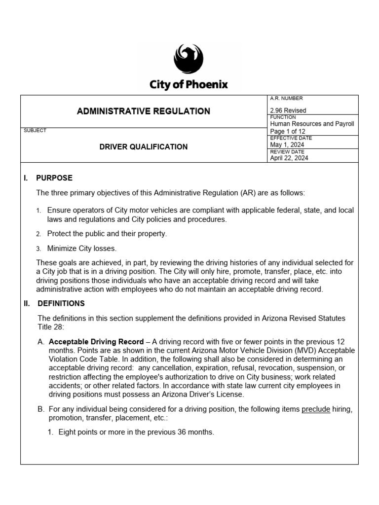 Driver Qualifications | PDF | Driving Under The Influence