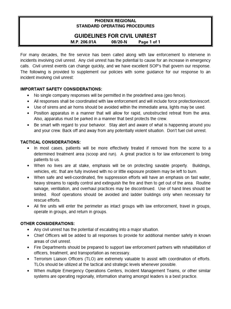 Civil unrest | PDF | Civil Disorder | Firefighting