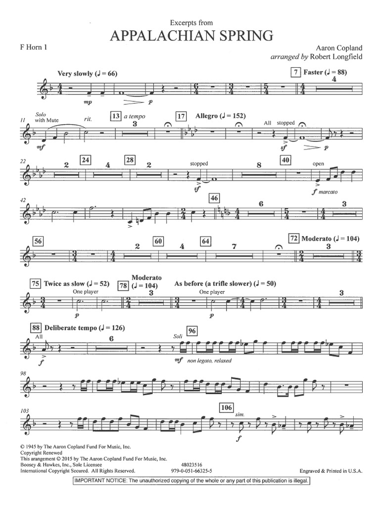 17 Horn 1 Appalachian Spring | PDF