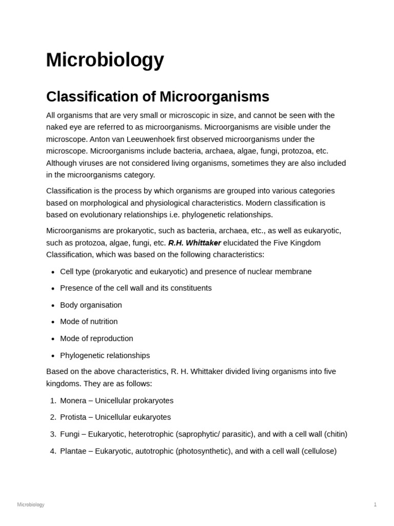 Microbiology Overview | PDF | Gram Positive Bacteria | Bacteria