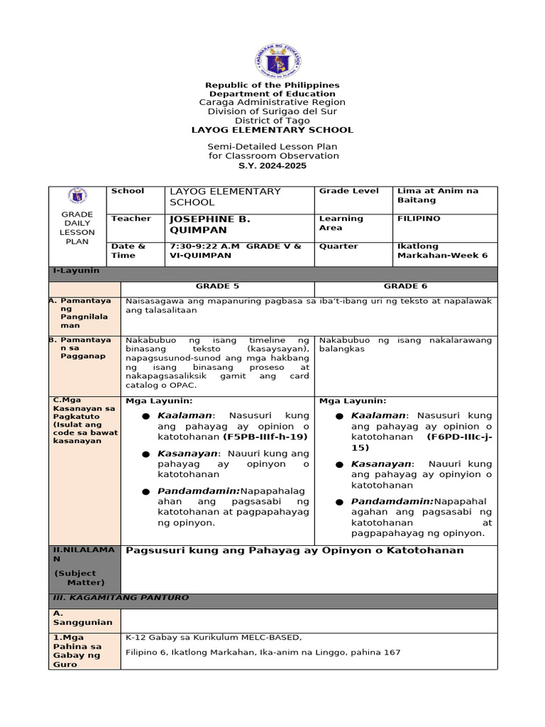 COT-FIL-5&6-Q3-W6 | PDF