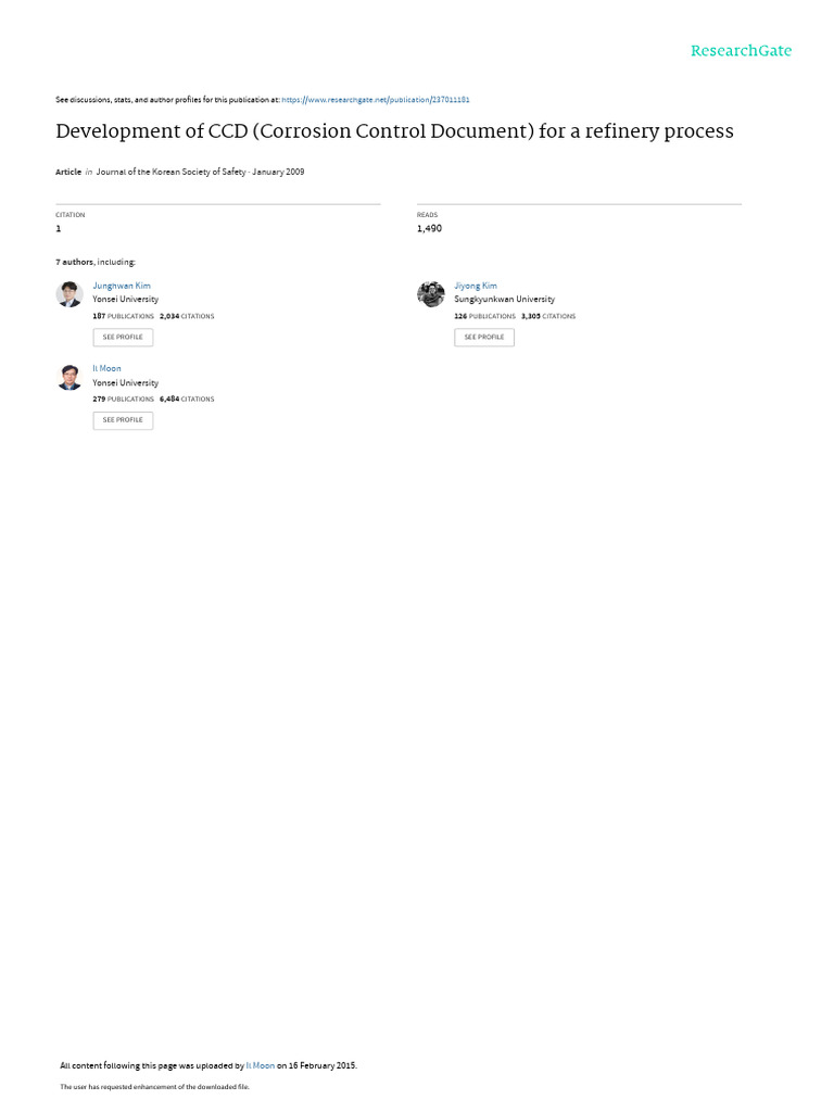 Development of CCD Corrosion Control Document For | PDF