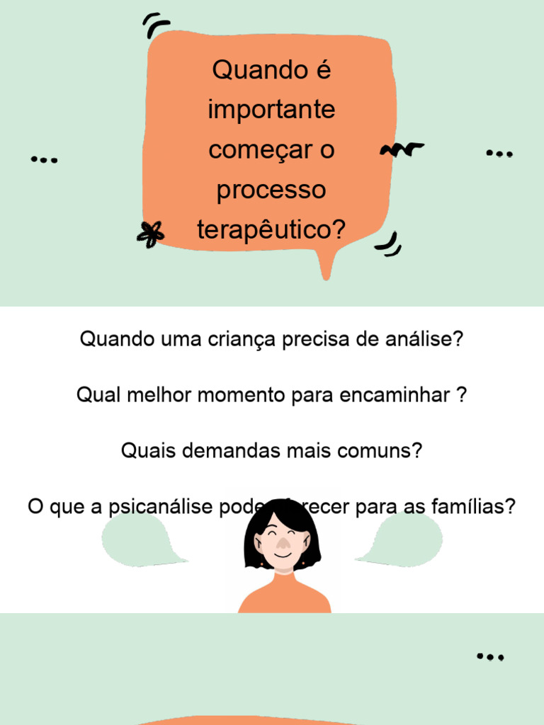 Aula 1 Quando e Importante Comecar o Processo Terapeutico | PDF | Ansiedade | Depressão