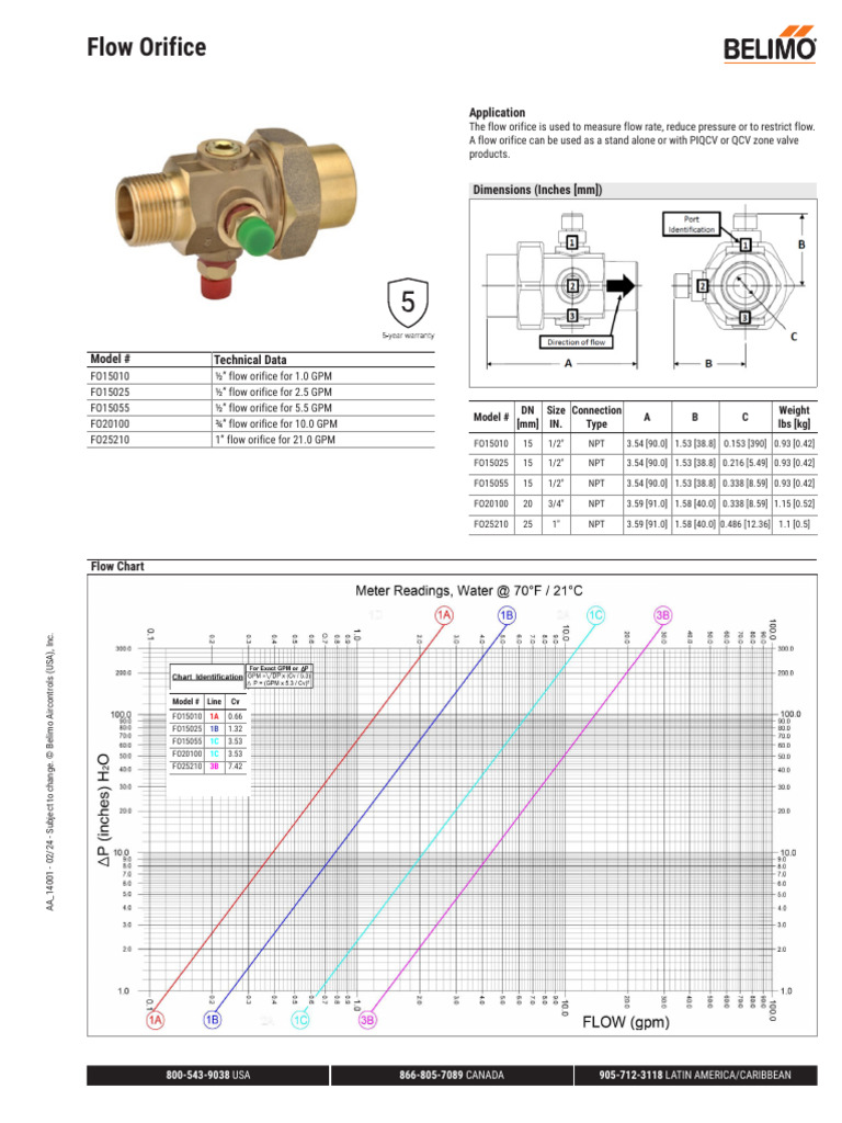 belimo_flow-orifice_datasheet_en-us (1) (1) | PDF | Gas Technologies ...