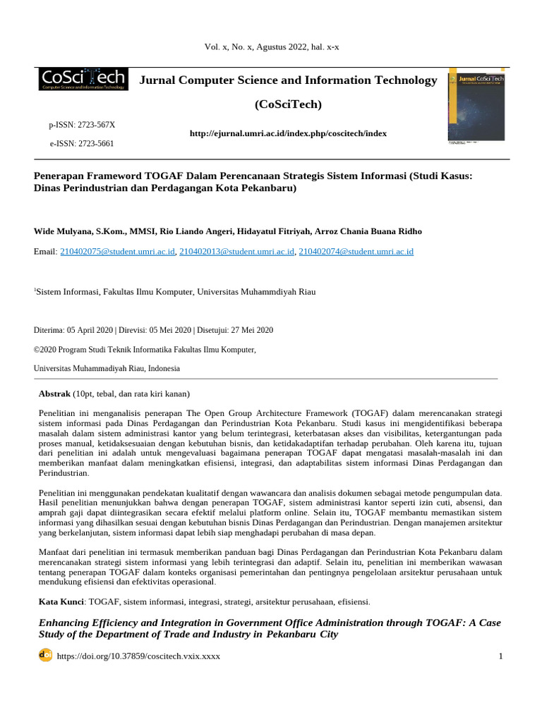 (Arsitektur Enterprise) UAS PAK WIDE | PDF