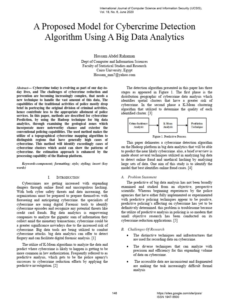 A Proposed Model for Cybercrime Detection Algorithm Using A Big Data Analytics | PDF | Analytics ...