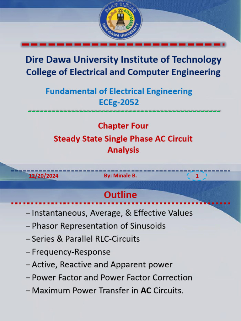 Chapter-4 Steady State Single Phase AC Circuit Analysis | PDF | Ac Power | Electrical Impedance