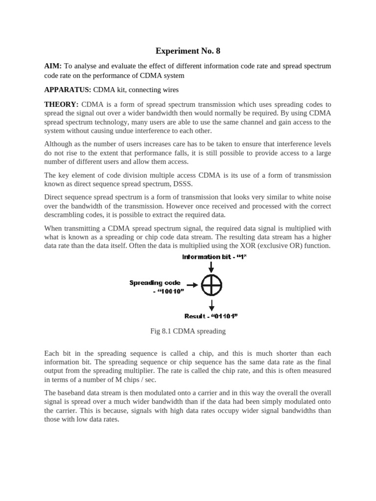 CDMA System Performance Analysis | PDF | Modulation | Broadcast Engineering