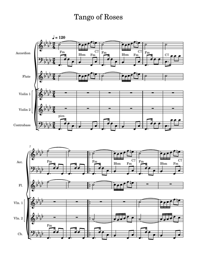 Tango of Roses-Score - and - Parts | PDF