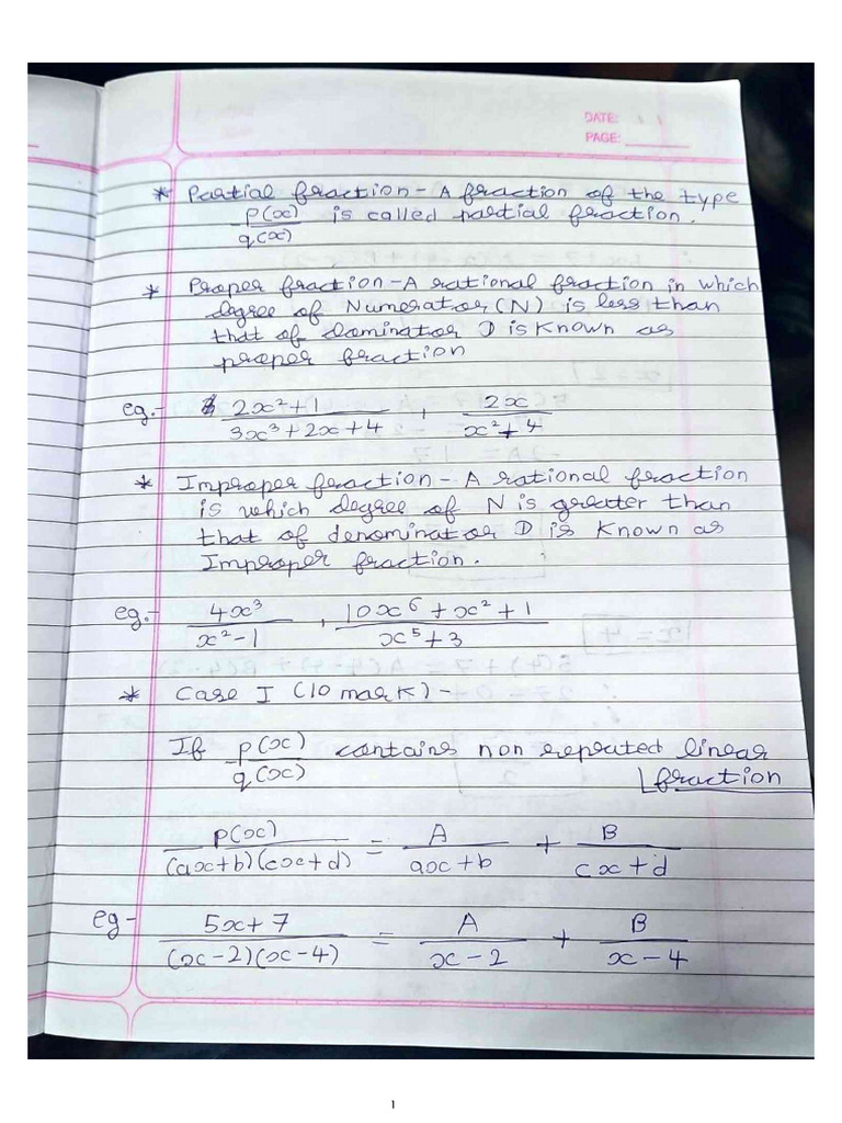 Maths Notes | PDF