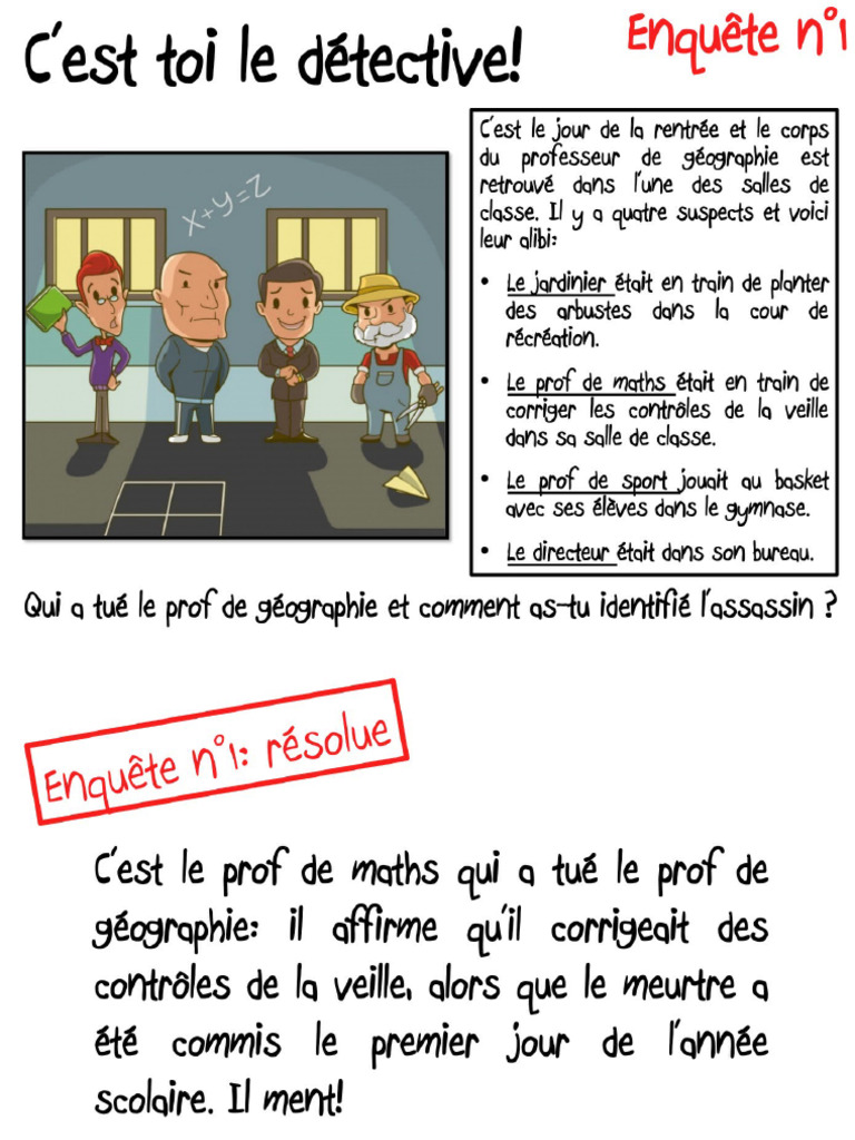 Travail de detective-FREEBIE | PDF