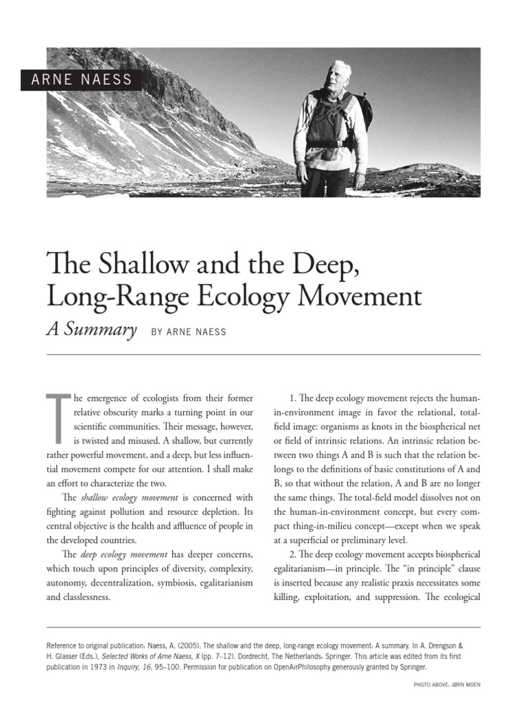 Deep Ecology: Naess's Key Insights | PDF | Ecology