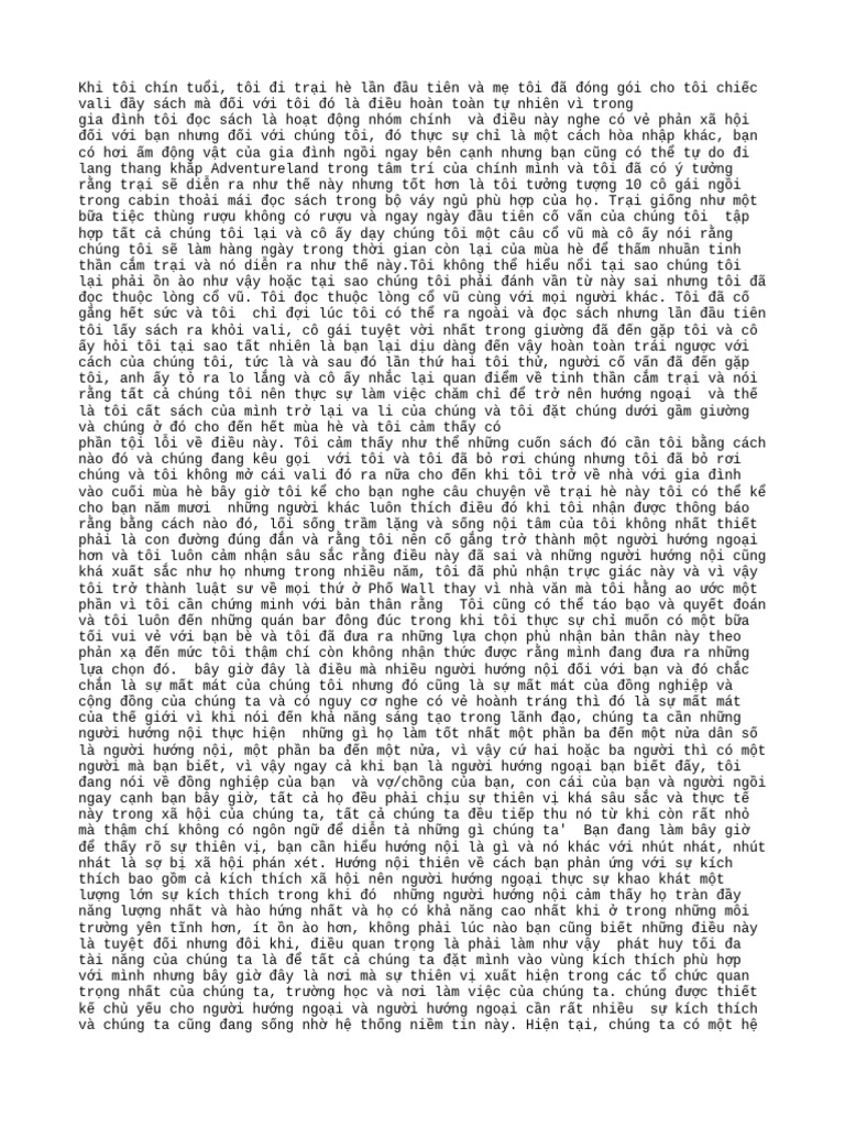 (Vietnamese) S C M NH C A S Hư NG N I - Susan Cain - TED Talks Song NG (DownSub - Com) | PDF