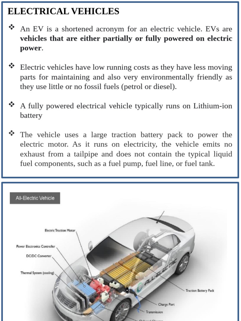 EV PPT | PDF | Hybrid Vehicle | Electric Vehicle