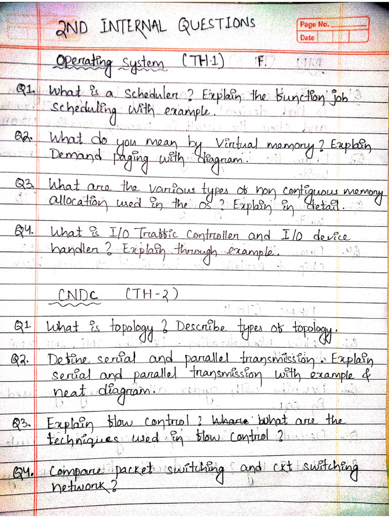 2nd Internal Questions | PDF