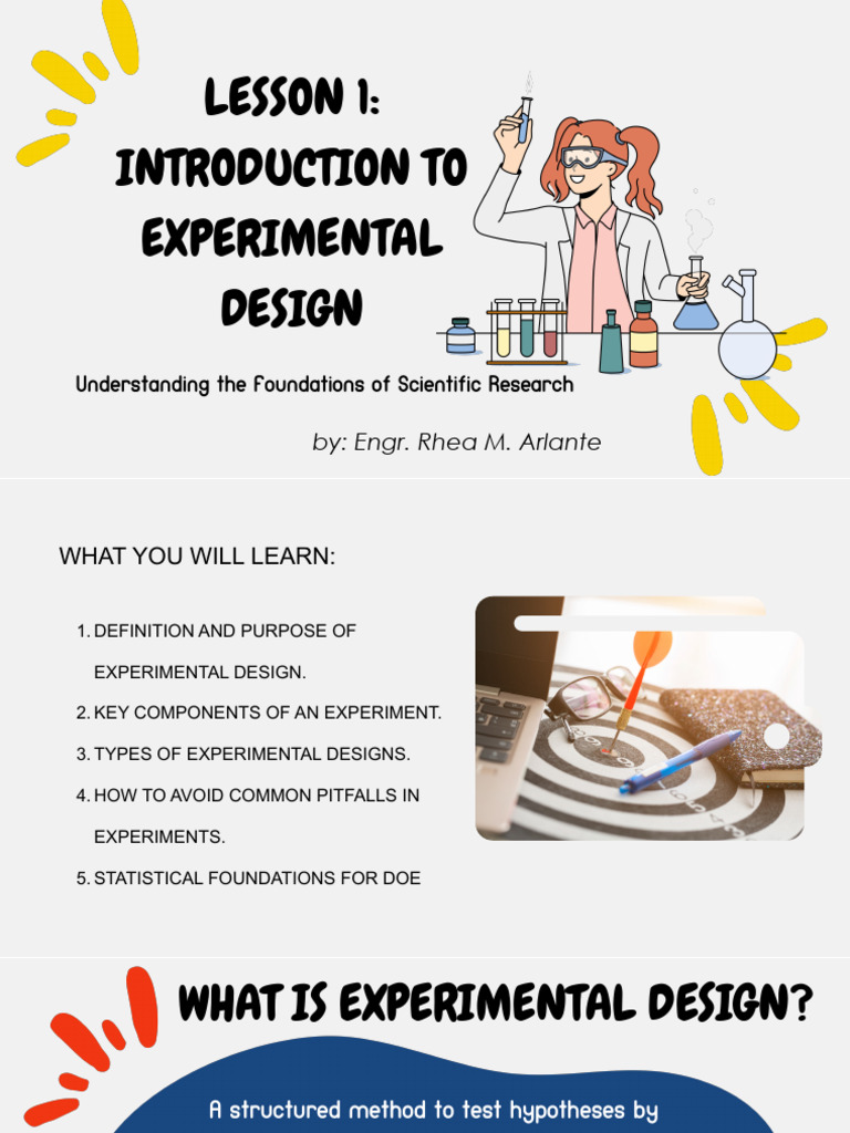 Lesson 1 Introduction To Experimental Design | PDF | Experiment | Design Of Experiments