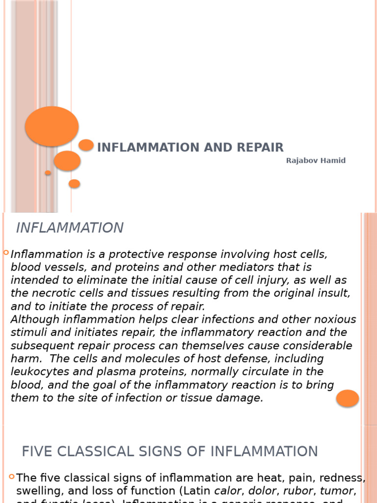 Understanding Inflammation and Repair | PDF | Inflammation ...