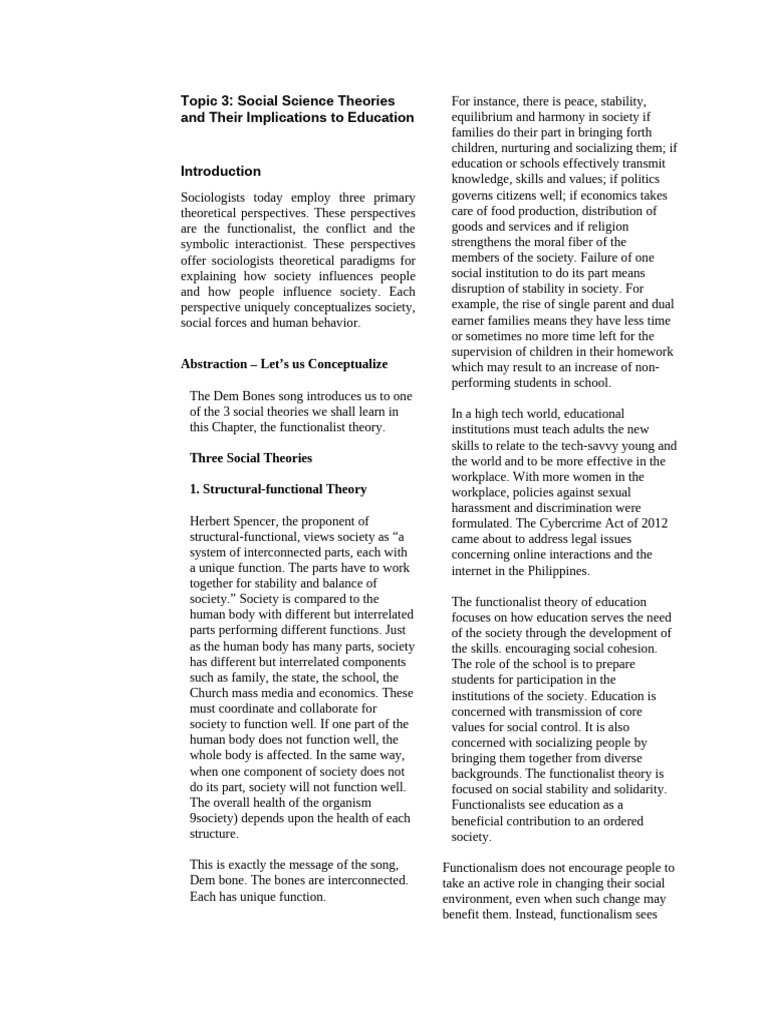 3 Edu 32 Unit 1 Topic 3 | PDF | Society | Sociology