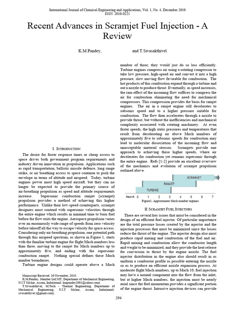 Advances in Scramjet Fuel Injection Techniques | PDF | Shock Wave ...