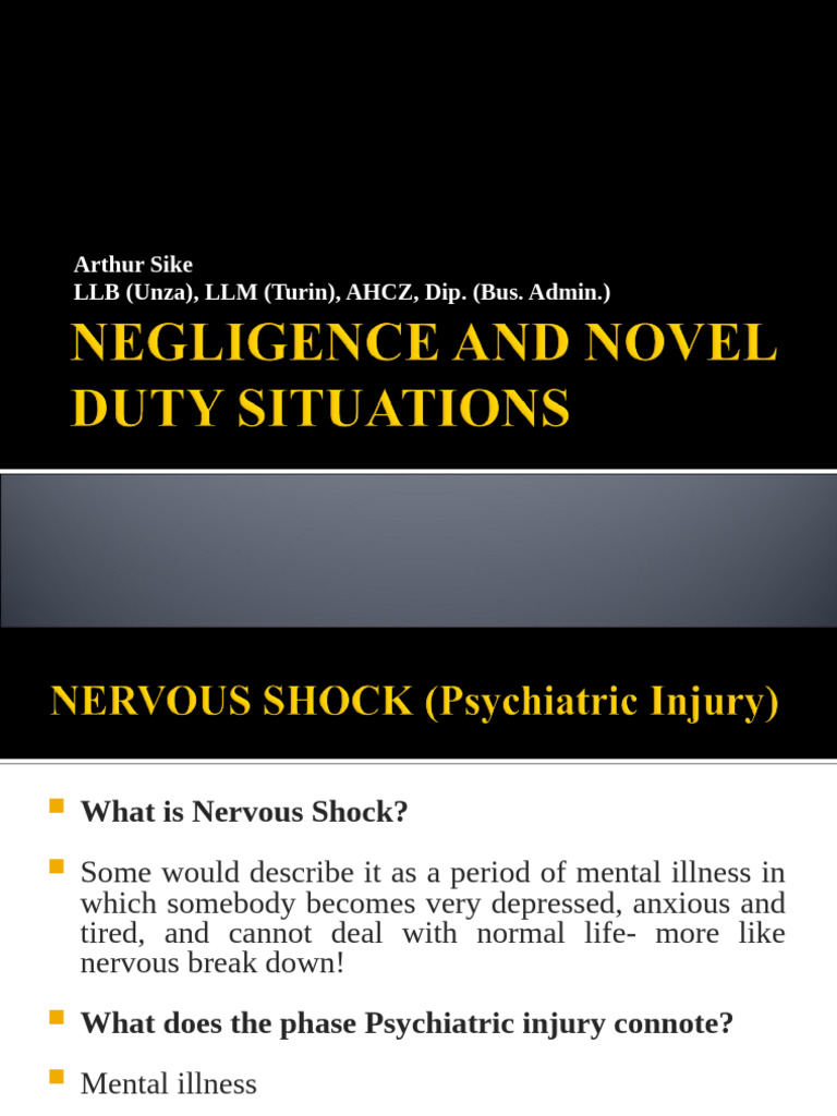 5 Negligence and Novel Duty Situations | PDF | Negligence | Damages