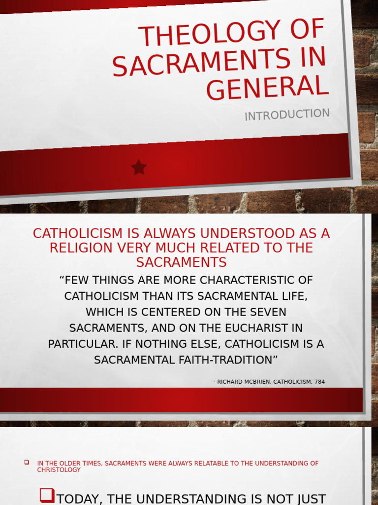 Sacraments in General Introduction | PDF | Sacraments | Eucharist