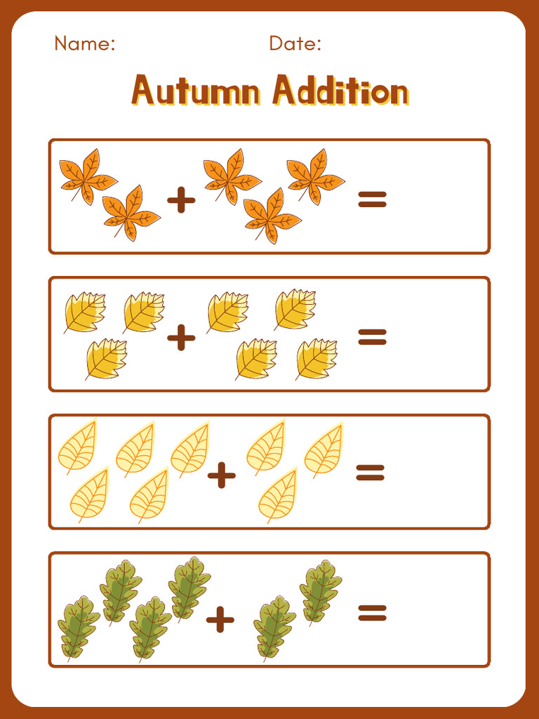 Colourful Autumn Addition Worksheet 20250218 204624 0000 | PDF