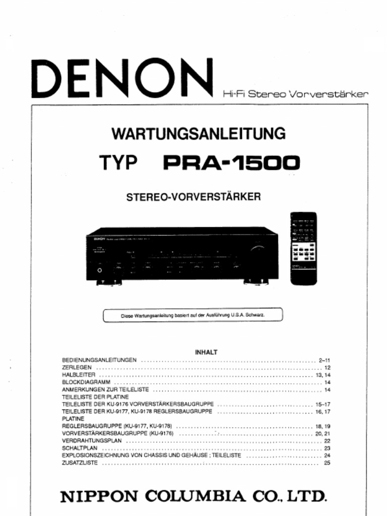 Denon+Pra 1500 | PDF