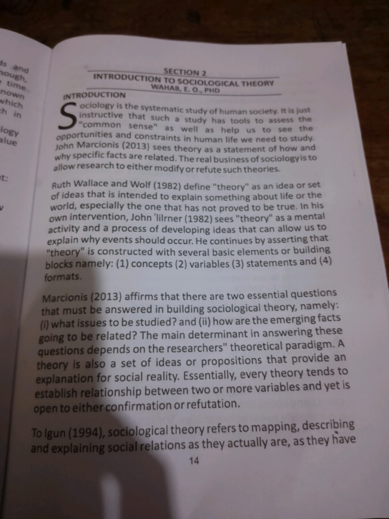 Share Introduction To Sociological Theory | PDF