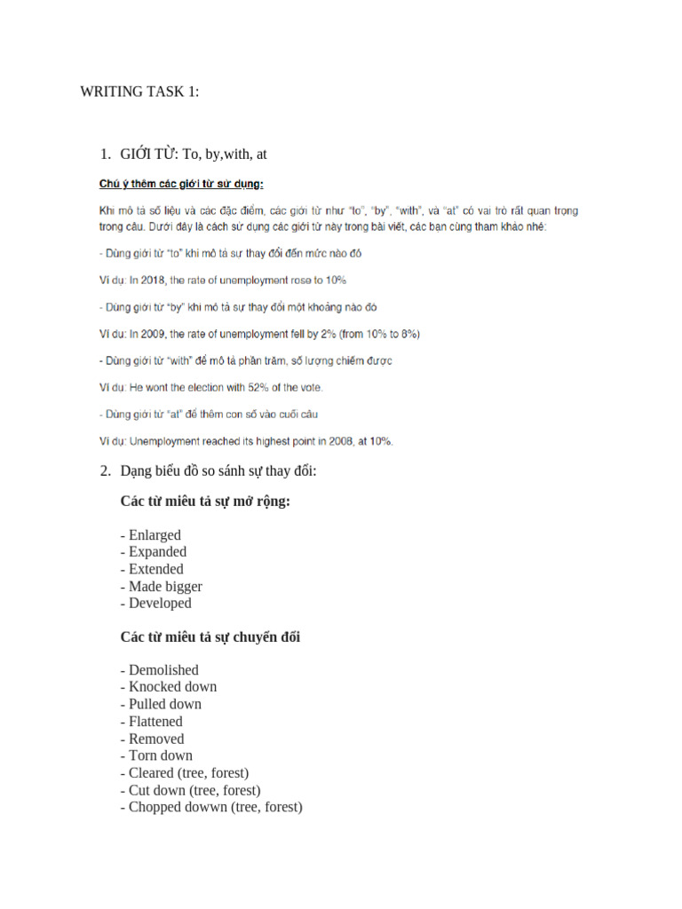 Vocabulary for Describing Change | PDF