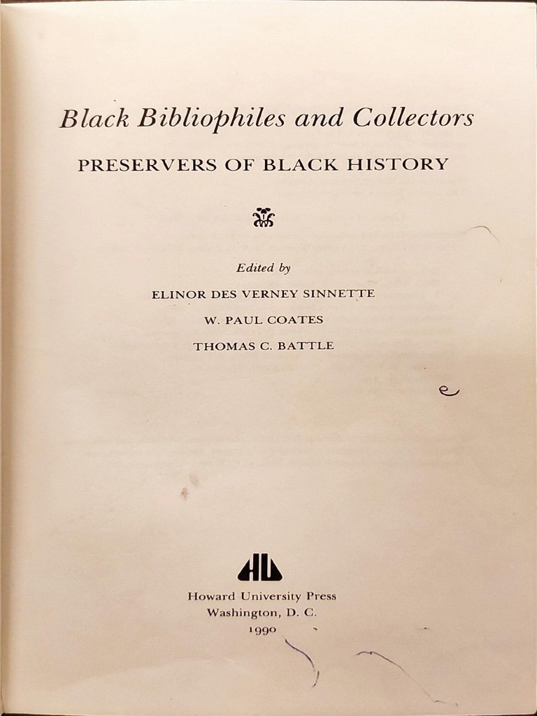 Black Bibliophiles and Collectors - Preservers of Black History (2) | PDF
